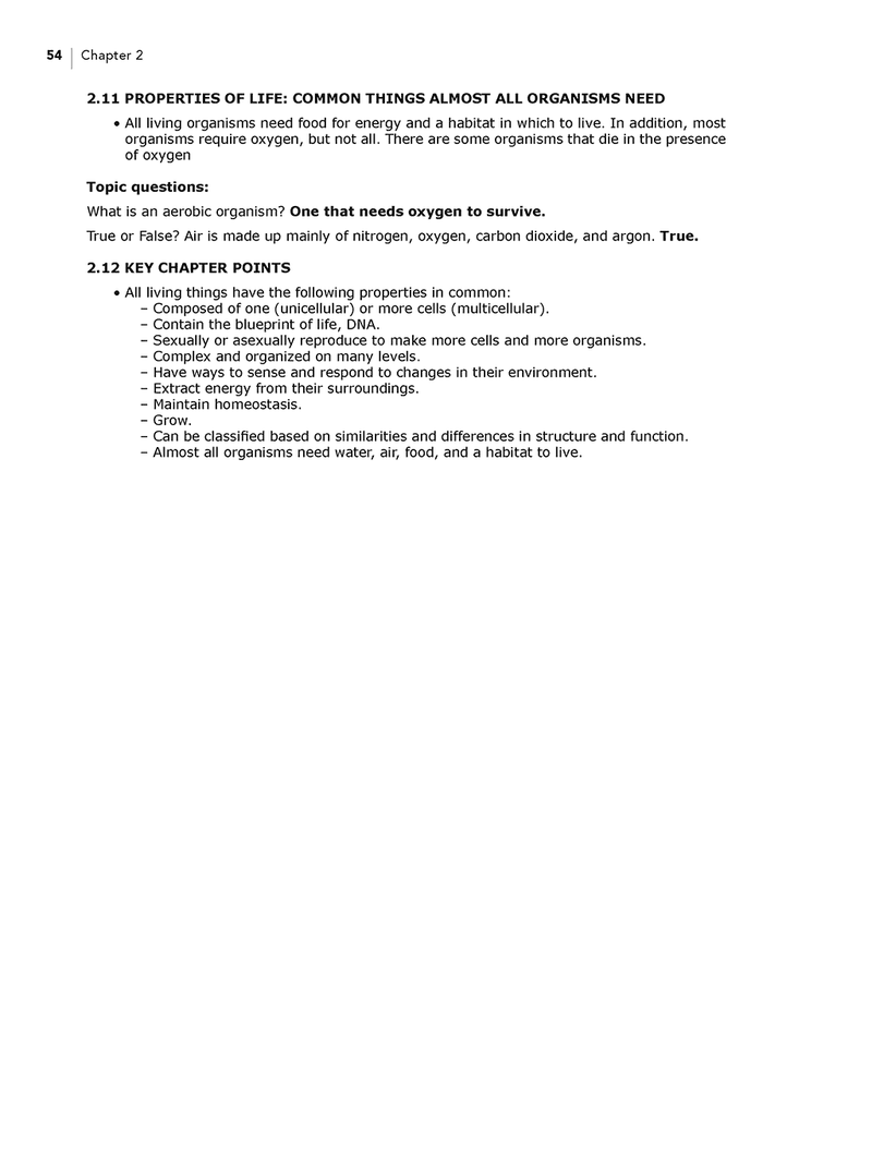 Answer Key for Science Shepherd's Middle School Homeschool Science